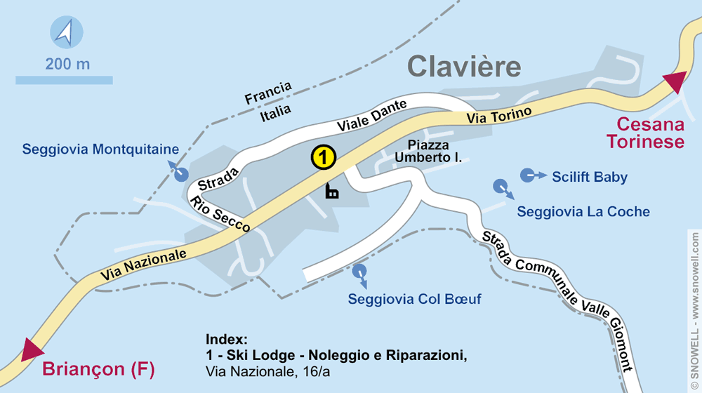 Skiverleih Claviere | SNOWELL